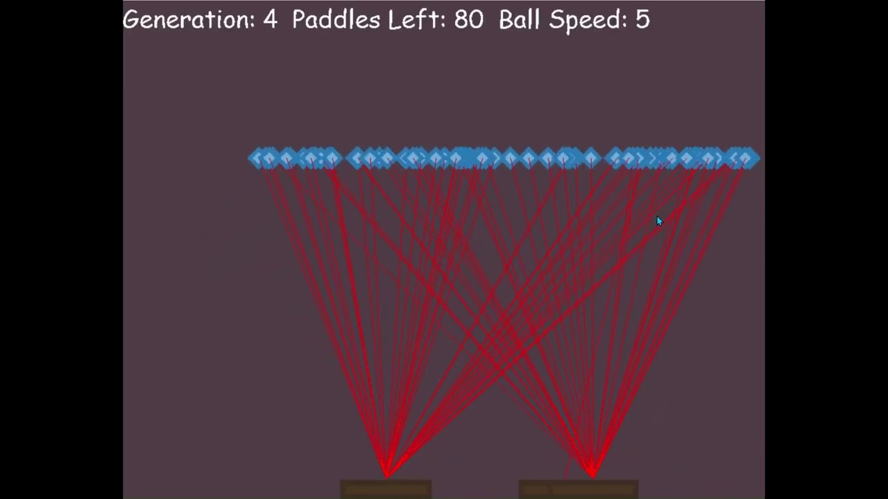 Ball Bouncing Paddle - NEAT algorithm
