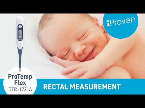 How to check your baby's rectal temperature safely - iProven ProTemp Flex DTR-1221A thermometer