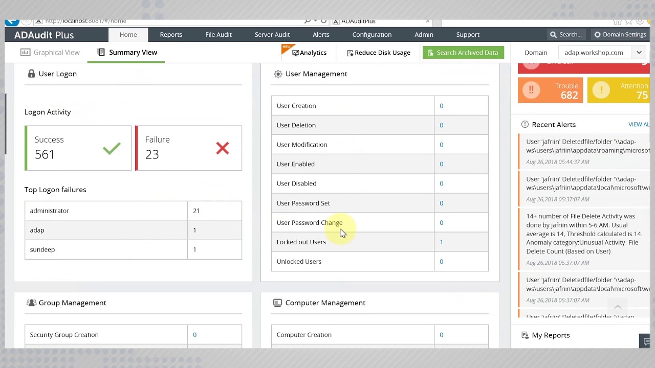 How to create summary based reports with ADAudit Plus