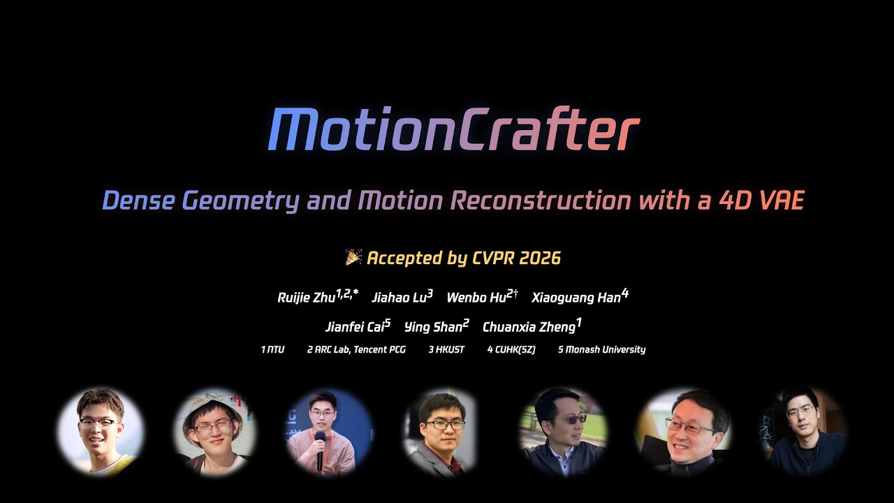 [CVPR 2026] MotionCrafter: Dense Geometry and Motion Reconstruction with a 4D VAE