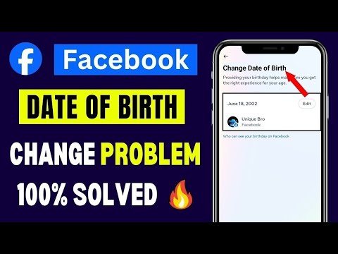 Facebook Date of Birth Change Problem | facebook date of birth change