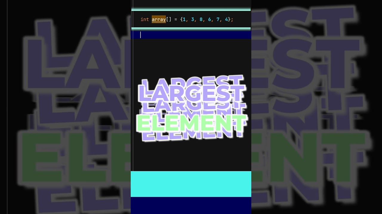 jAVA aRRAY: Find largest #shorts #java #trending #programming #coding