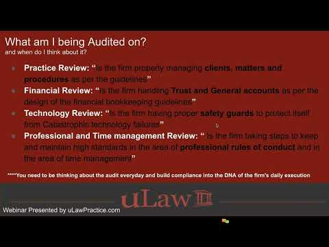 uLaw Webinar - CPD - 25th Nov 2022 "Get ready for law society audits"