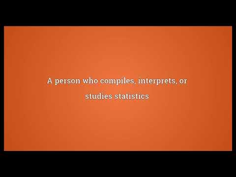 Statistician Meaning