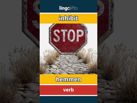 π¬π§π©πͺ inhibit - hemmen : learn English : Lernen wir Englisch : vocabulary builder