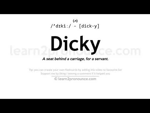 Pronunciation of Dicky | Definition of Dicky