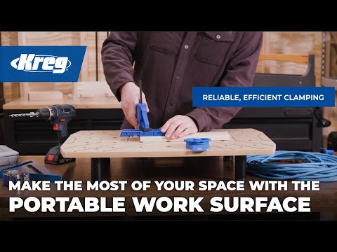 Portable Work Surface Bundle - Compact Woodworking Workspace | KregTool ...