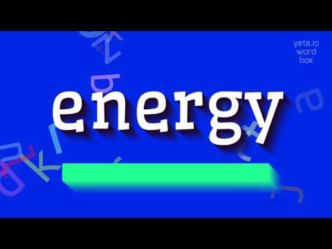 ENERGY - HOW TO PRONOUNCE ENERGY? #energy