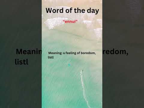 ennui #wordoftheday #motivation #emphasize #learnenglish #quotes #embrace #elevate #frenglish