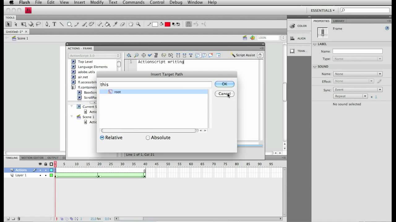 AS-Designs Flash Tutorial - Action Script Basics