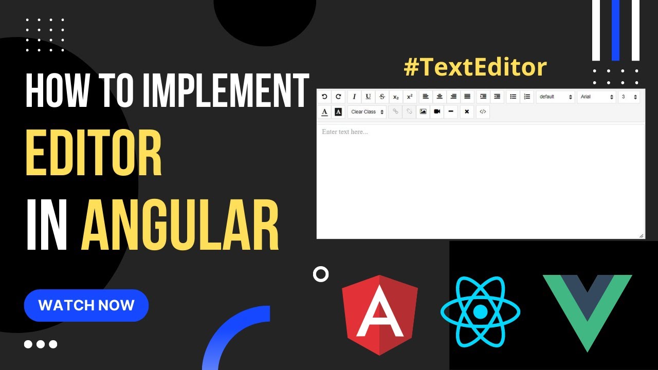 Angular Editor | how to implement Editor in angular | html editor