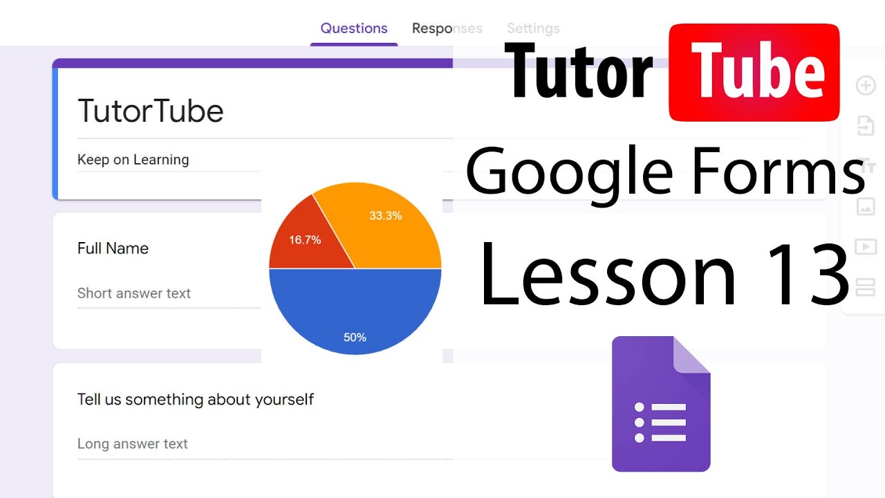 Google Forms Tutorial - Lesson 13 - Adding YouTube Videos