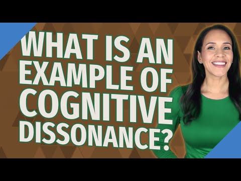 What is an example of cognitive dissonance?