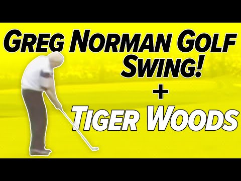 GREG NORMAN Golf Swing! - The Shark vs Tiger Woods! - The Man!