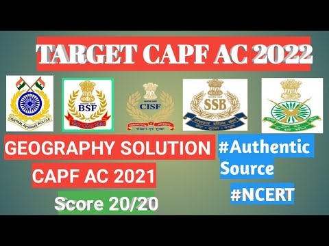 CAPF AC 2021 Geography Solution with explanation. Target CAPF AC 2022. #capf2022 #capf2021 #pyq