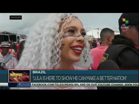 Lula da Silva is welcomed by supporters in his hometown