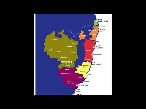 The Northern NSW Country map
