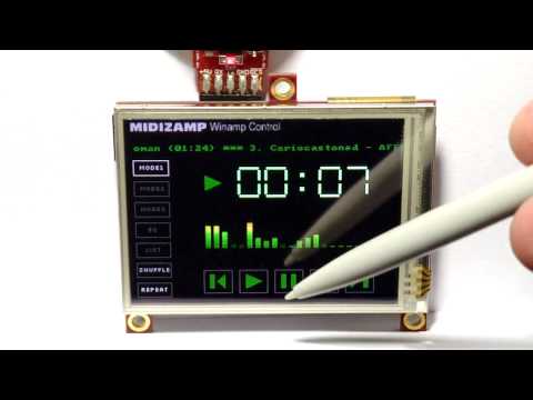 Midizamp - Winamp Control on 4D Systems OLED Module