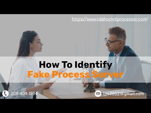 Idaho Civil Process | How To identify If You're Talking To A Fake Process Server