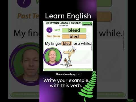 Past Tense of BLEED in English + Example sentence โ
Learn English Grammar