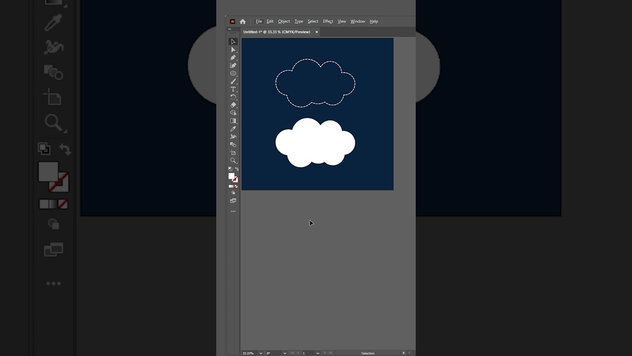 Perfect cloud vector in Adobe Illustrator #adobeillustrator #cloud #vector #tutorial
