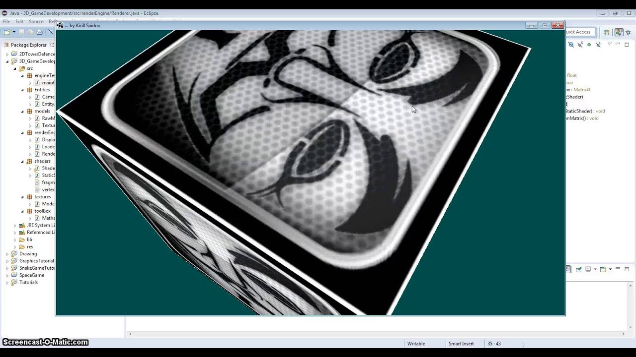 3D Rotating Cube in Java