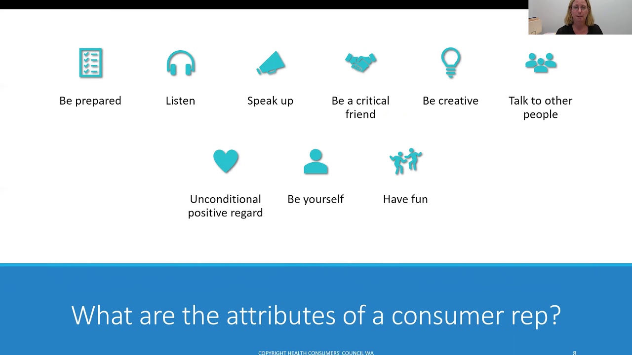 Health Consumers' Council training - intro to being a consumer rep