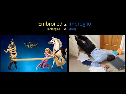 EMBROILED Meaning | IMBROGLIO Meaning | confusing GRE words with image |