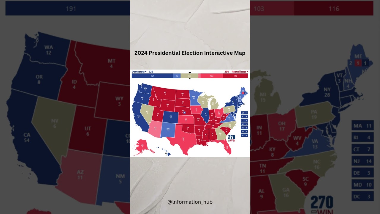 2024 Presidential Election Interactive Map 🗺️🔴🔵Hashtags: