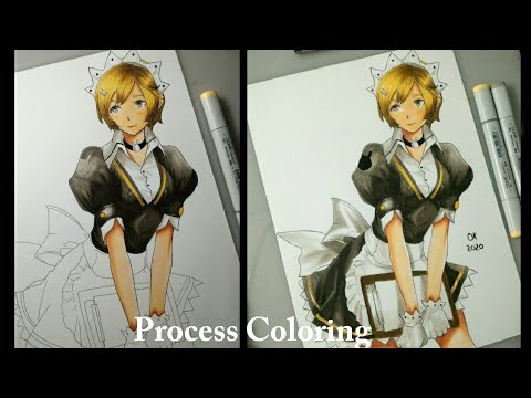 #tutorialcopic 「COPIC MARKER 」 - ANIME - Process Coloring