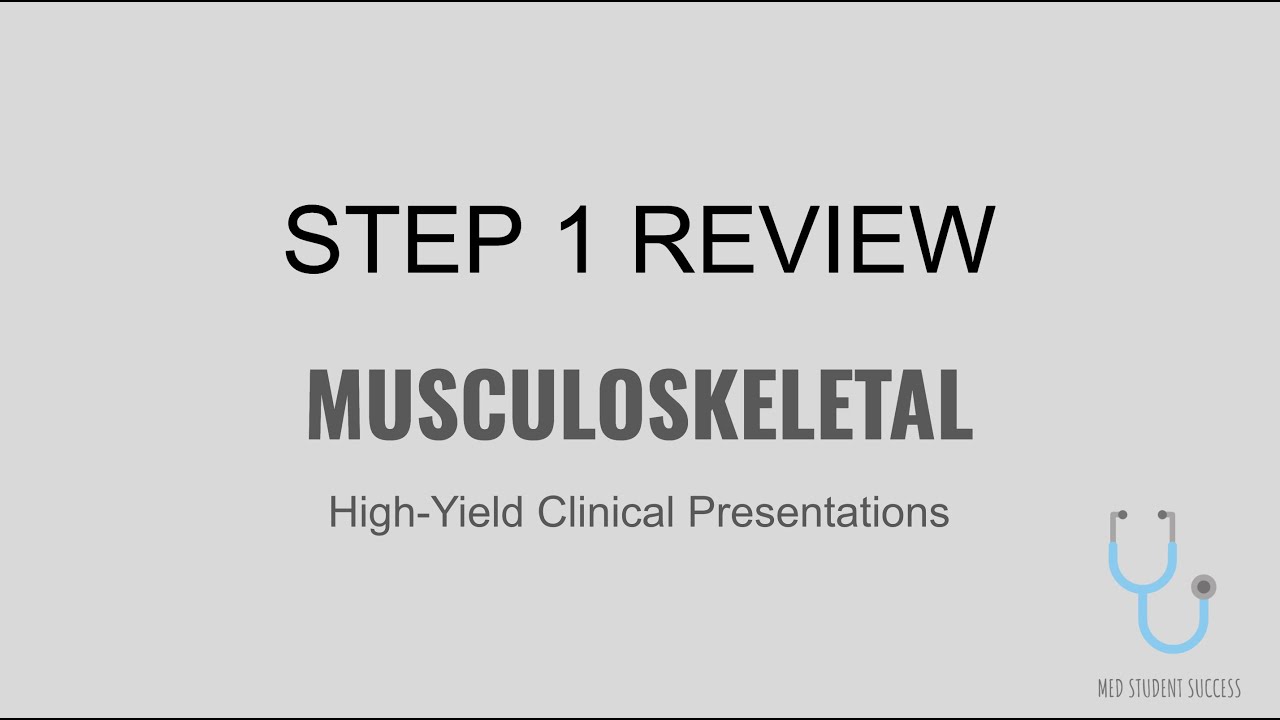 USMLE STEP 1 HIGH YIELD MSK & ANATOMY | MED STUDENT SUCCESS | MUSCULOSKELETAL PATH