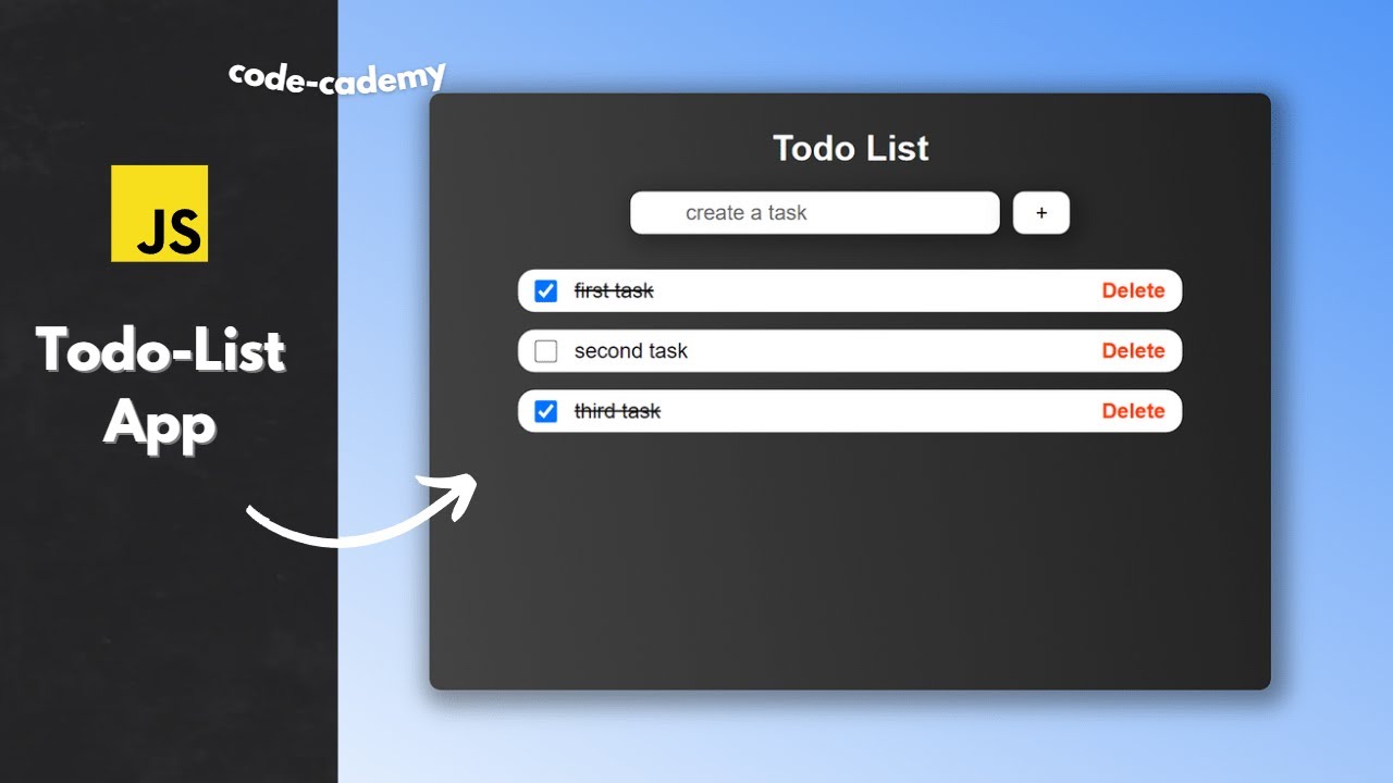 Build a Todo List app in javaScript | vanilla javascript beginner project tutorial