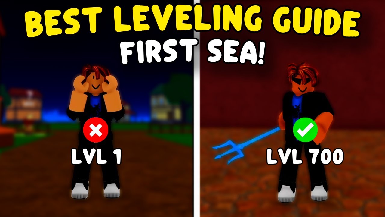 Best Leveling Guide For First Sea! | BloxFruits (Update 27)