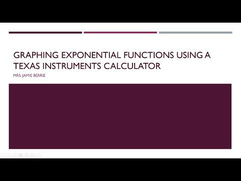 Graphing Exponential Functions Using a Texas Instruments Calculator