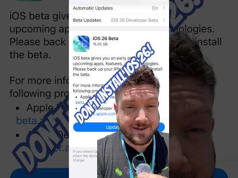 Don’t install iOS 26!