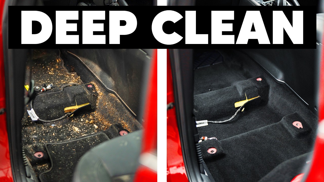 Satisfying DEEP CLEAN of a Dirty Car Interior - ASMR