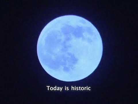 The moon blinked