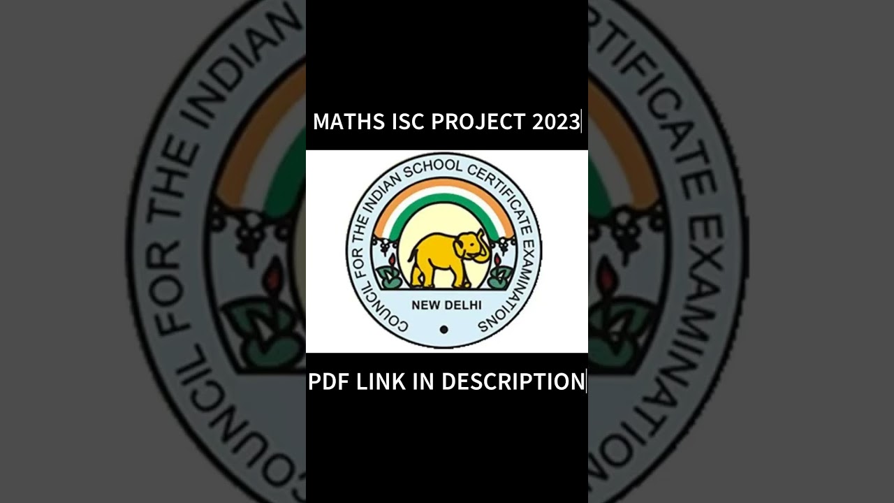 ISC CLASS 12 MATHS PROJECT 🔥 PDF LINK IN DESCRIPTION #shorts
