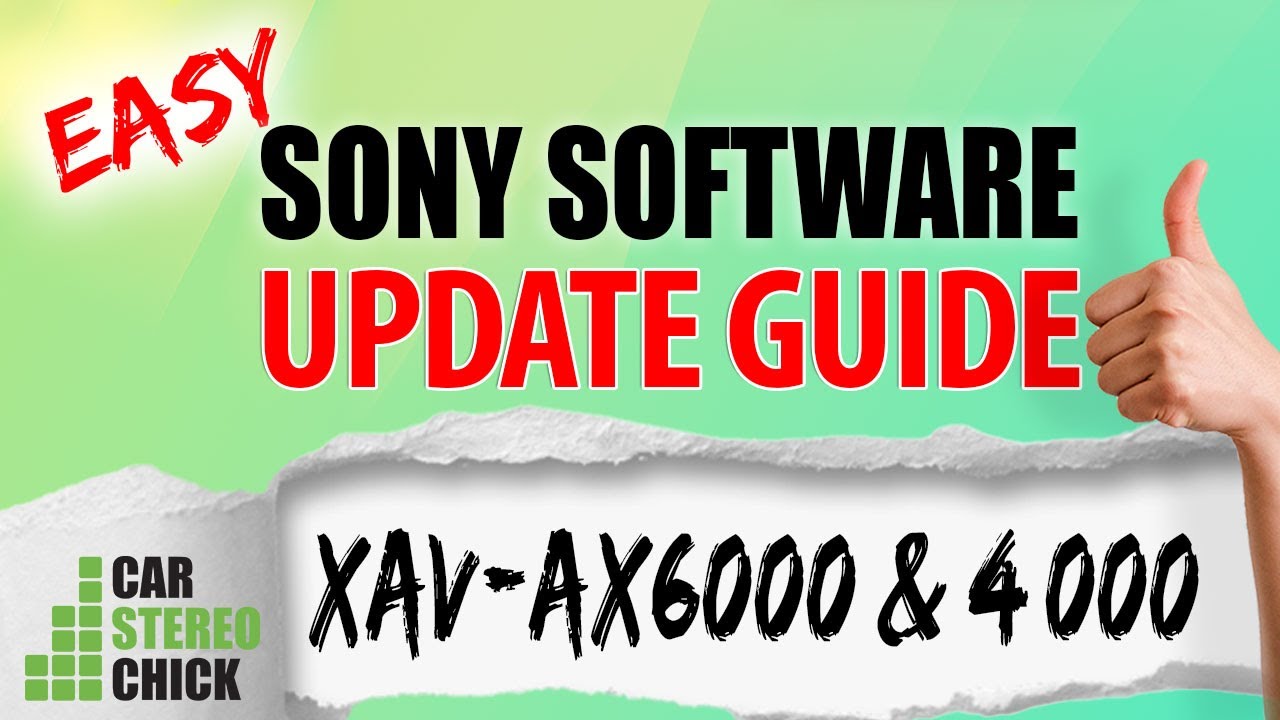 Sony XAV-AX6000 XAV-AX4000 Firmware Update Guide