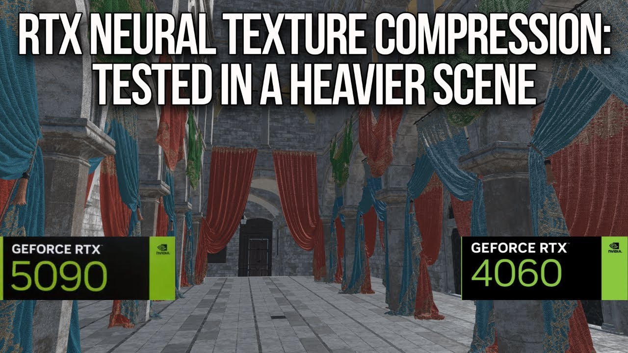 RTX Neural Texture Compression Tested in a Scene That Is More Representative of a Real Workload