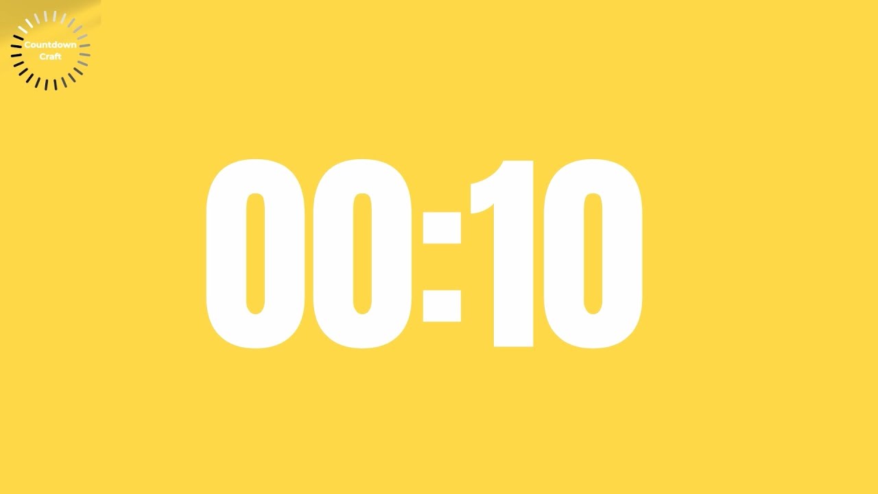 10 Seconds Countdown Timer (in Yellow Background)