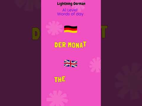 Time Units in German: Die Woche, Der Monat, Das Jahr