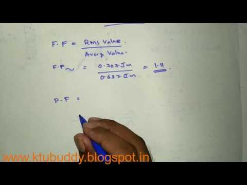 Form Factor and Peak Factor of AC KTU BEE