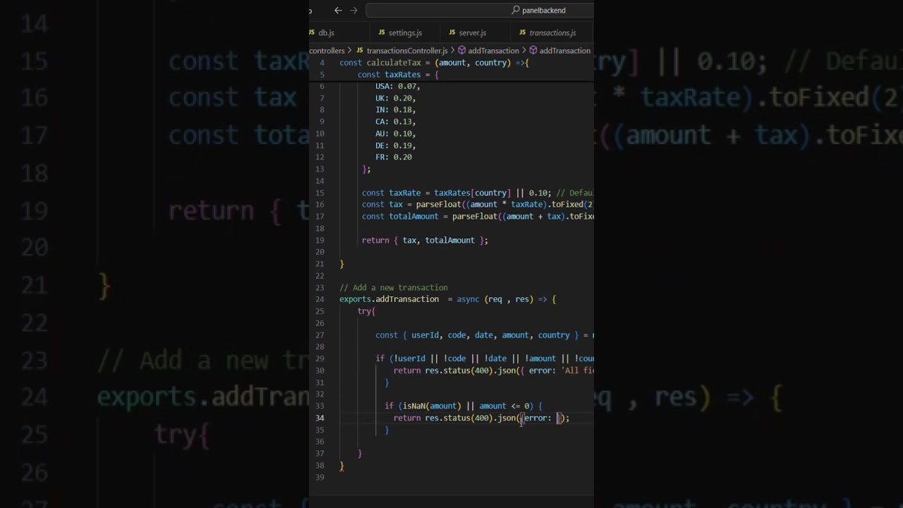 IncomeTax Calculator in Node.js | NodeJS API #coding #shorts  #nodejs