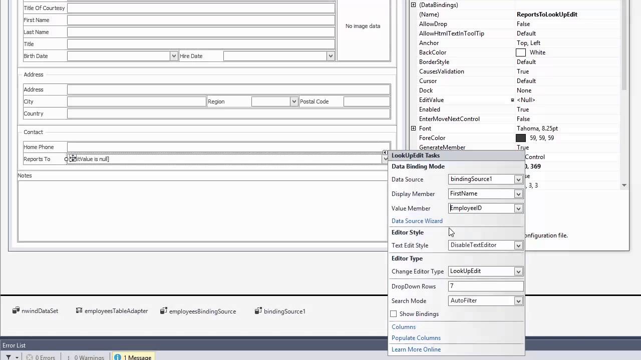 DevExpress WinForms Editors: Layout Control