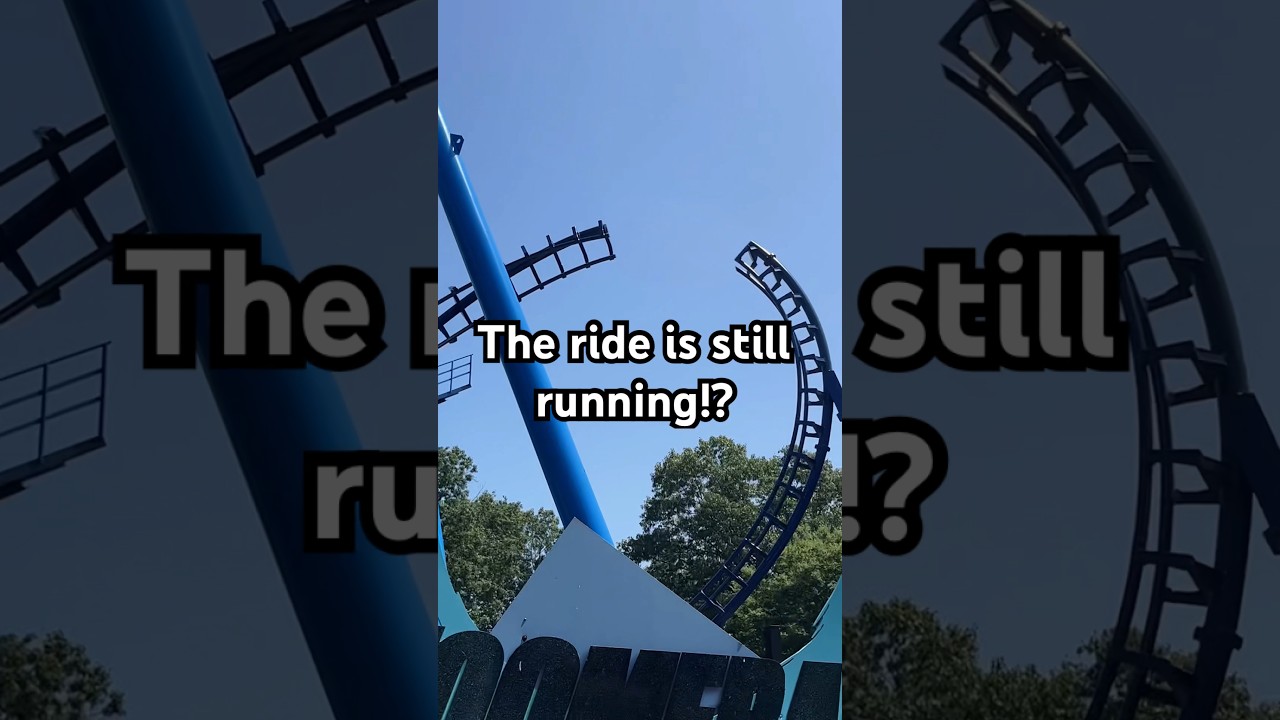 The roller coaster is still working?! #themepark #rollercoaster