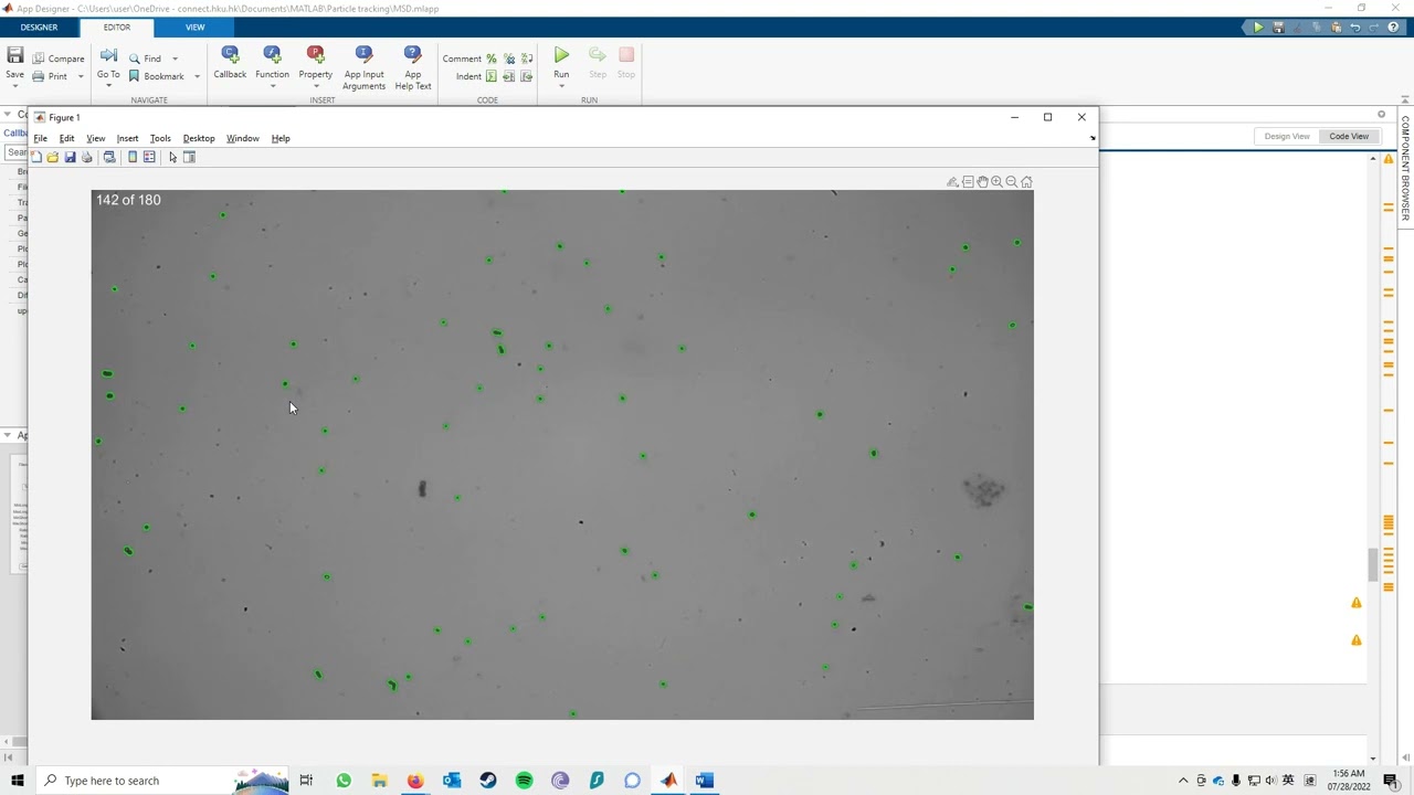 Particle Tracking APP demonstration video