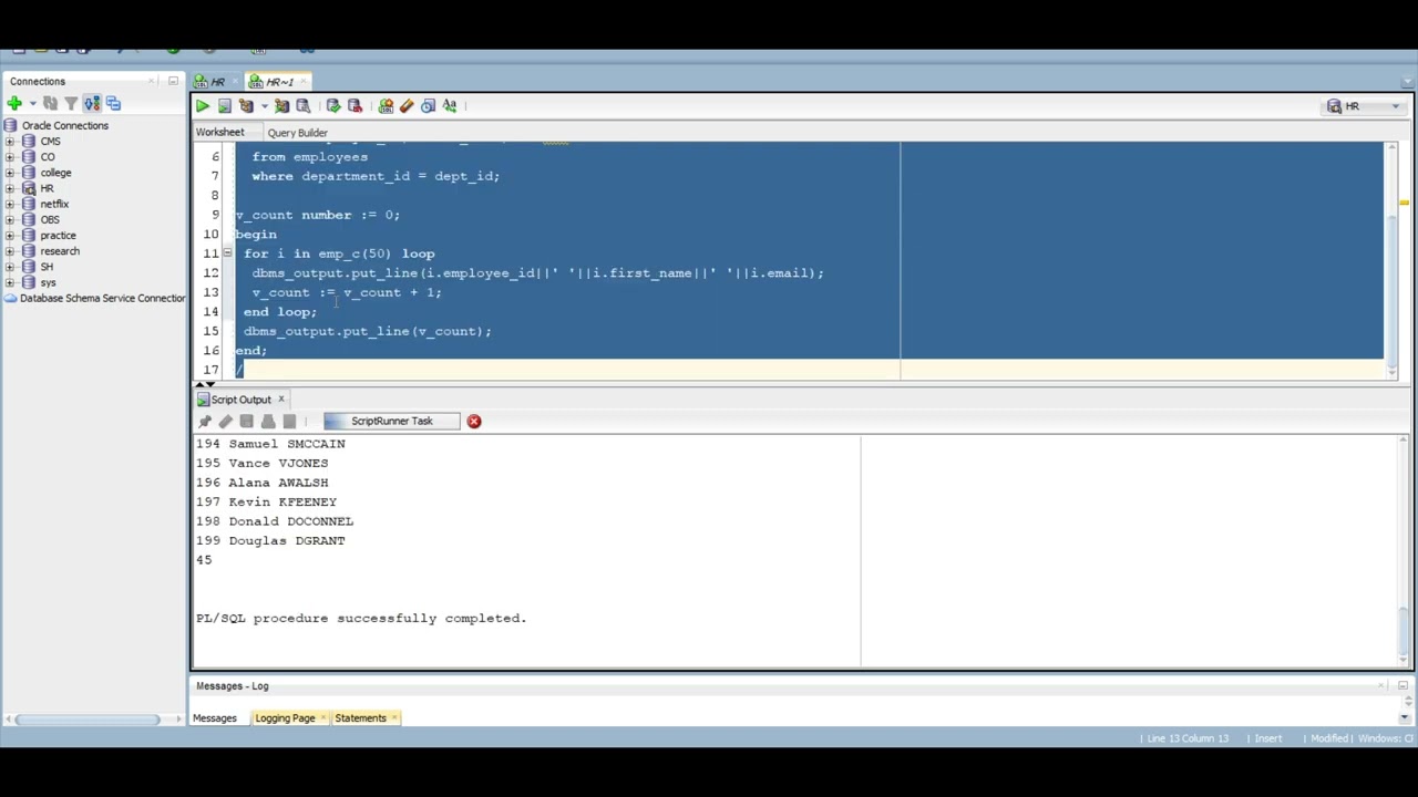 PLSQL parametrized cursor #overflowstackdeveloper #plsql #plsqldev #sql #capgemini #backenddev #dbms
