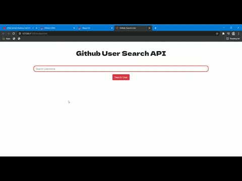 Github User Search API Implementation Using Javascript