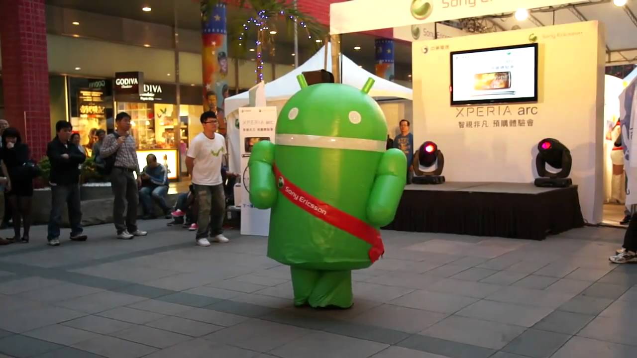 Dancing Android Robot Man
